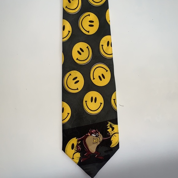 Accessories | Looney Tunes Taz Smiley Face Men Tie Smiles Cartoon Ties ...
